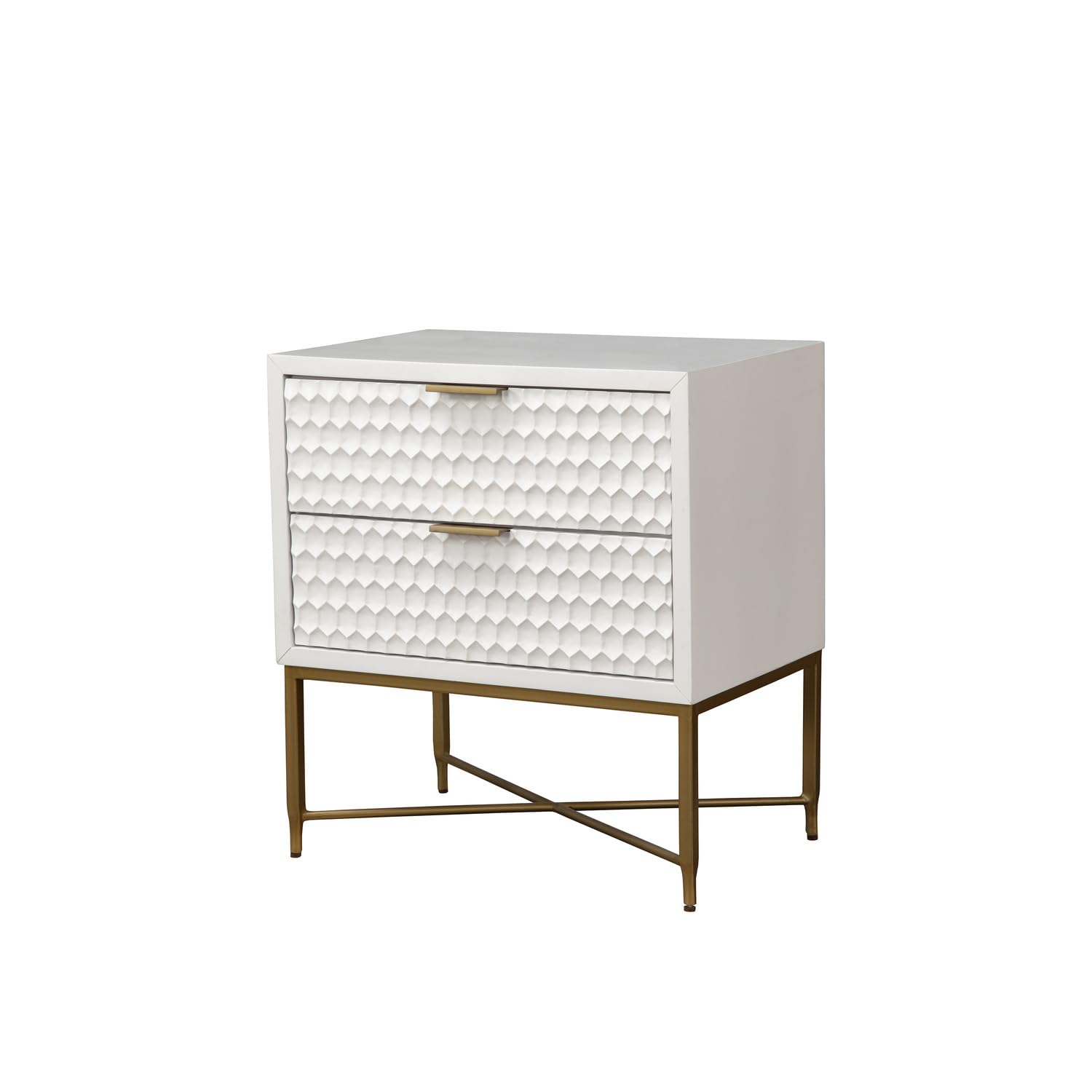 White Pearl Nightstand, 24 x 26 x 16