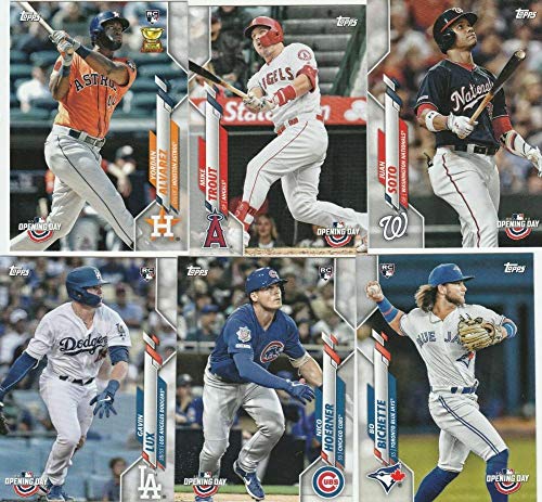 2020 Topps Opening Day Complete Hand Collated MLB Baseball Set of 200 Cards with 18 Rookies. Overall Condition is NM. Includes the following Brendan McKay, Luis Arraez, Nico Hoerner, Kyle Lewis, Max Scherzer, Gerrit Cole, Anthony Rizzo, Juan Soto, Mookie