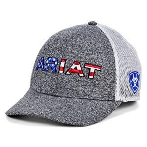 ariat patriotic label logo cap gray osfm