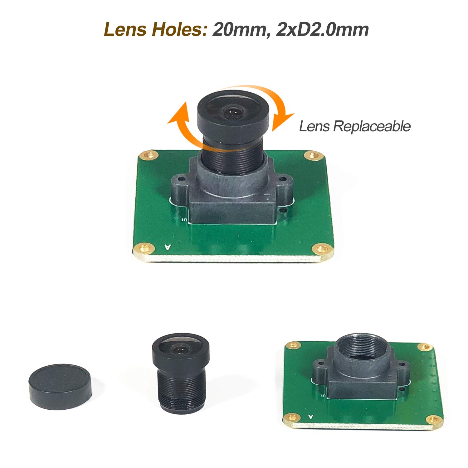 Raspberry Pi Industrial Camera Module STARVIS IMX327LQR Color CMOS Sensor 2.13M Pixel for Rasp Pi 5 4 3B+ 3B A+ CM3+ CM3 CM4,Support Bullseye libcamera (IMX327)