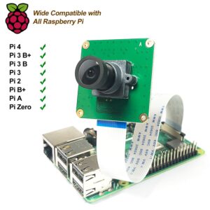 Raspberry Pi Industrial Camera Module STARVIS IMX327LQR Color CMOS Sensor 2.13M Pixel for Rasp Pi 5 4 3B+ 3B A+ CM3+ CM3 CM4,Support Bullseye libcamera (IMX327)