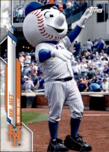 2020 topps opening day mascots #m-3 mr. met new york mets mlb baseball trading card