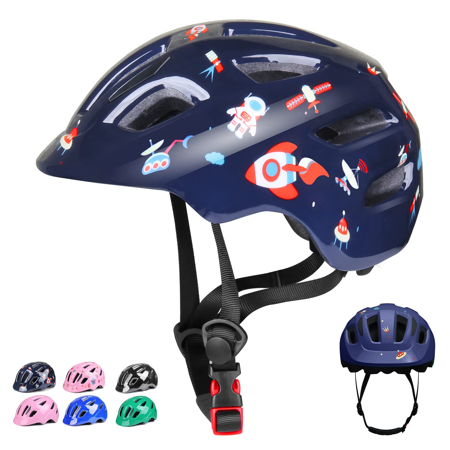 GLAF Toddler Bike Helmet Kids Helmet for Multi Sport Adjustable Girls Boys Helmets for Scooter Bicycle Ages 1 Year and Older Infant Youth Child Skateboard Safety Cycling (S-M (3-8 Years), Green)