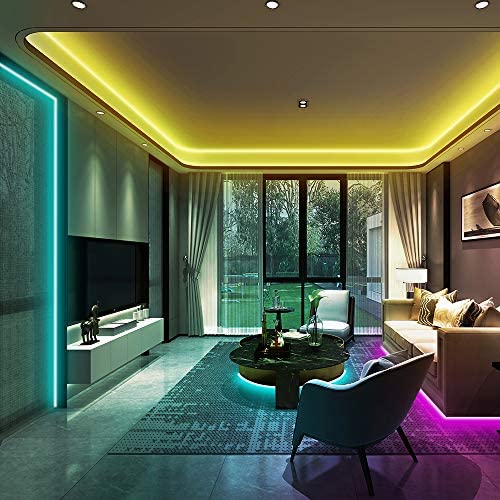 KSIPZE Led Strip Lights RGB Music Sync Color Changing,Bluetooth Led Lights with Smart App Control Remote,Led Lights