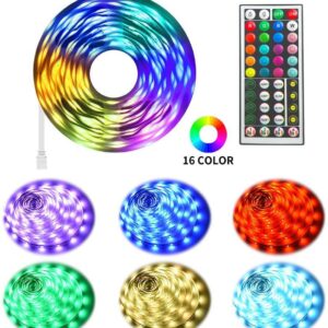 KSIPZE Led Strip Lights RGB Music Sync Color Changing,Bluetooth Led Lights with Smart App Control Remote,Led Lights