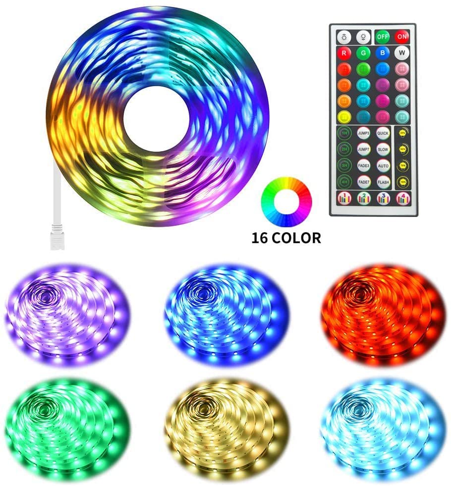 KSIPZE Led Strip Lights RGB Music Sync Color Changing,Bluetooth Led Lights with Smart App Control Remote,Led Lights