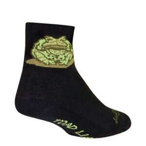 sockguy classic 3in lickthetoad cycling/running socks (lickthetoad - l/xl)