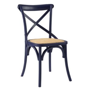 modway gear side, dining chair, midnight blue