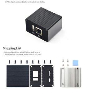 youyeetoo NanoPi NEO/NEO2/ZERO/NEO2 Black Demoboard Metal Case Heat Sink Outer Box case