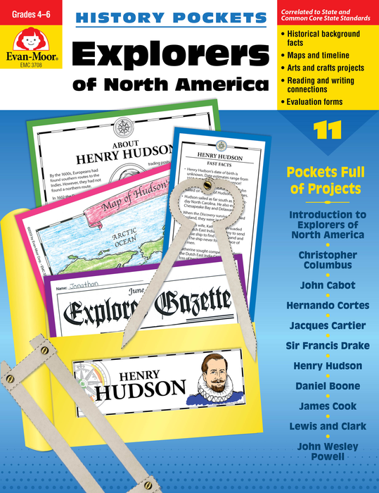 History Pockets: Explorers of North America, Grades 4-6 - Teacher Reproducible, E-book