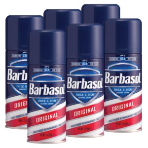 barbasol original thick and rich shaving cream, 7 ounce, pack of 6