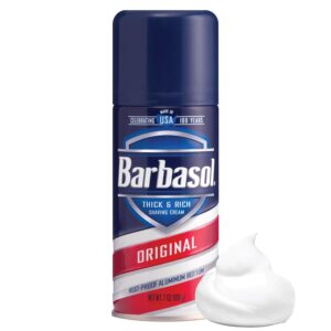 Barbasol Original Thick and Rich Shaving Cream, 7 Ounce, Pack of 6