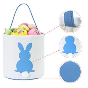 XinblueCo Baseball Easter Bunny Baskets Eggs Bags with Baseball Printing Halloween Trick or Treat Bags Baseball Easter Bunny Baskets Tote Bag Storage Gifts Candies Bucket for Kids Girls with Handles…