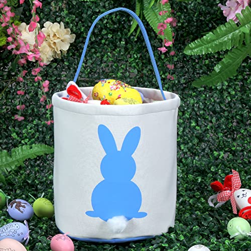 XinblueCo Baseball Easter Bunny Baskets Eggs Bags with Baseball Printing Halloween Trick or Treat Bags Baseball Easter Bunny Baskets Tote Bag Storage Gifts Candies Bucket for Kids Girls with Handles…