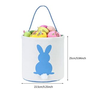 XinblueCo Baseball Easter Bunny Baskets Eggs Bags with Baseball Printing Halloween Trick or Treat Bags Baseball Easter Bunny Baskets Tote Bag Storage Gifts Candies Bucket for Kids Girls with Handles…