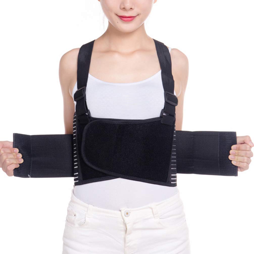 HEALLILY 1PC Rib Chest Support Brace Sternum Injuries Adjustable Support Belt Protection Strap Belly Support Band - Size XL