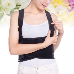 HEALLILY 1PC Rib Chest Support Brace Sternum Injuries Adjustable Support Belt Protection Strap Belly Support Band - Size XL