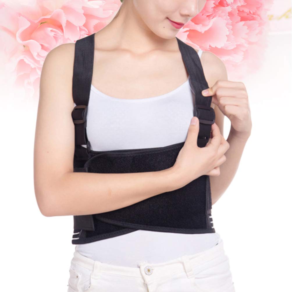 HEALLILY 1PC Rib Chest Support Brace Sternum Injuries Adjustable Support Belt Protection Strap Belly Support Band - Size XL