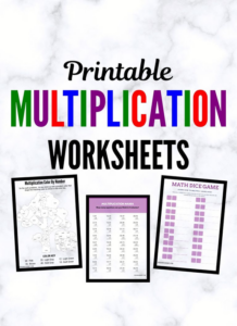 multiplication worksheets and games bundle