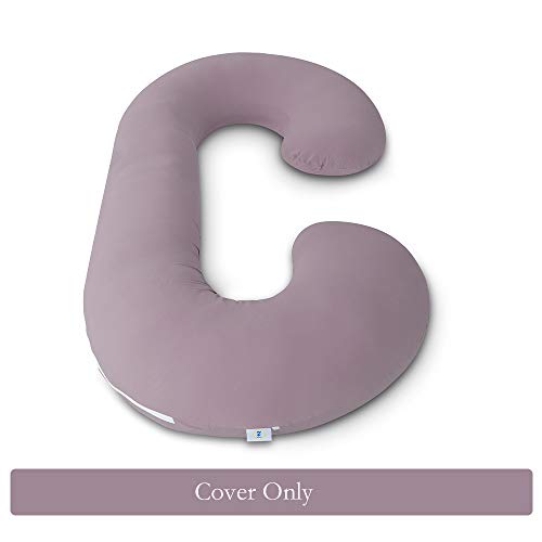 INSEN Pregnancy Body Cover,C Shaped Full Body Pillowcase (Purple Jersey)