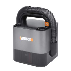 worx wx030l 20v power share cordless cube vac compact vacuum, black