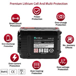 TenHutt 【Upgrade】 20V Max Lithium Replacement Battery for Porter Cable 20V Battery PCC685L PCC680L PCC682L Cordless Power Tools Battery（1 Pack）