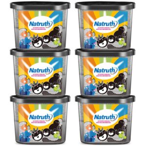 natruth moisture absorbers with activated charcoal,800ml(6-pack)*12.5 oz portable closet dehumidifier, odor eliminator absorber bucket,humidity absorber,dehumidifier for bathrooms, kitchen & boats