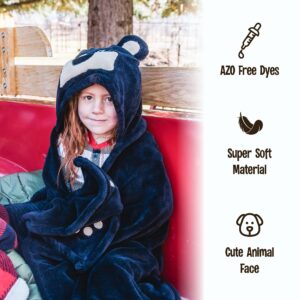 Lazy One Wearable Hooded Blanket for Kids, Animal Hooded Blanket (Tiger Blanket)