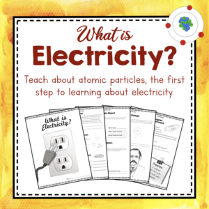 electricity unit study: what is electricity? teaching kids about atomic particles, the first step to learning about electricity