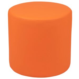 flash furniture nicholas soft seating flexible circle for classrooms and common spaces - 18" seat height (orange)