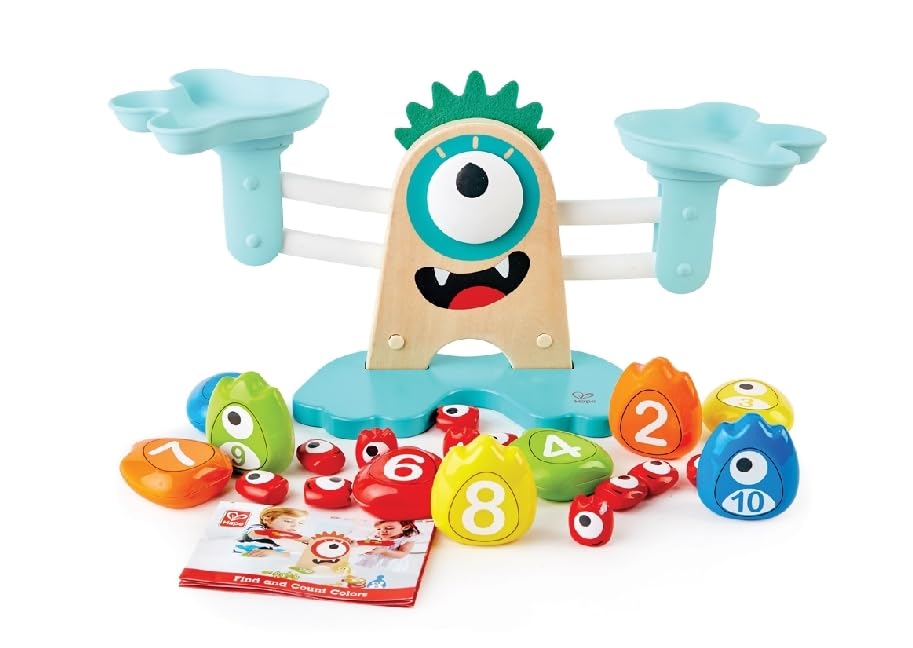 Hape Math Monster Scale Toy, STEAM Toy, L: 15, W: 7.1, H: 5.6 inch