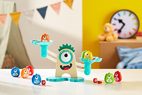 Hape Math Monster Scale Toy, STEAM Toy, L: 15, W: 7.1, H: 5.6 inch