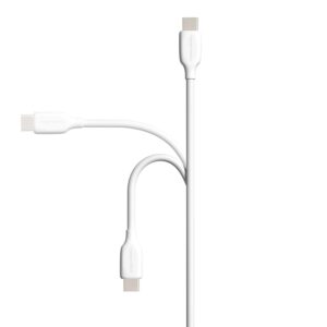 Amazon Basics USB-C to USB-C 2.0 Fast Charging Cable, 480Mbps Transfer Speed, USB-IF Certified, 10 Foot, White