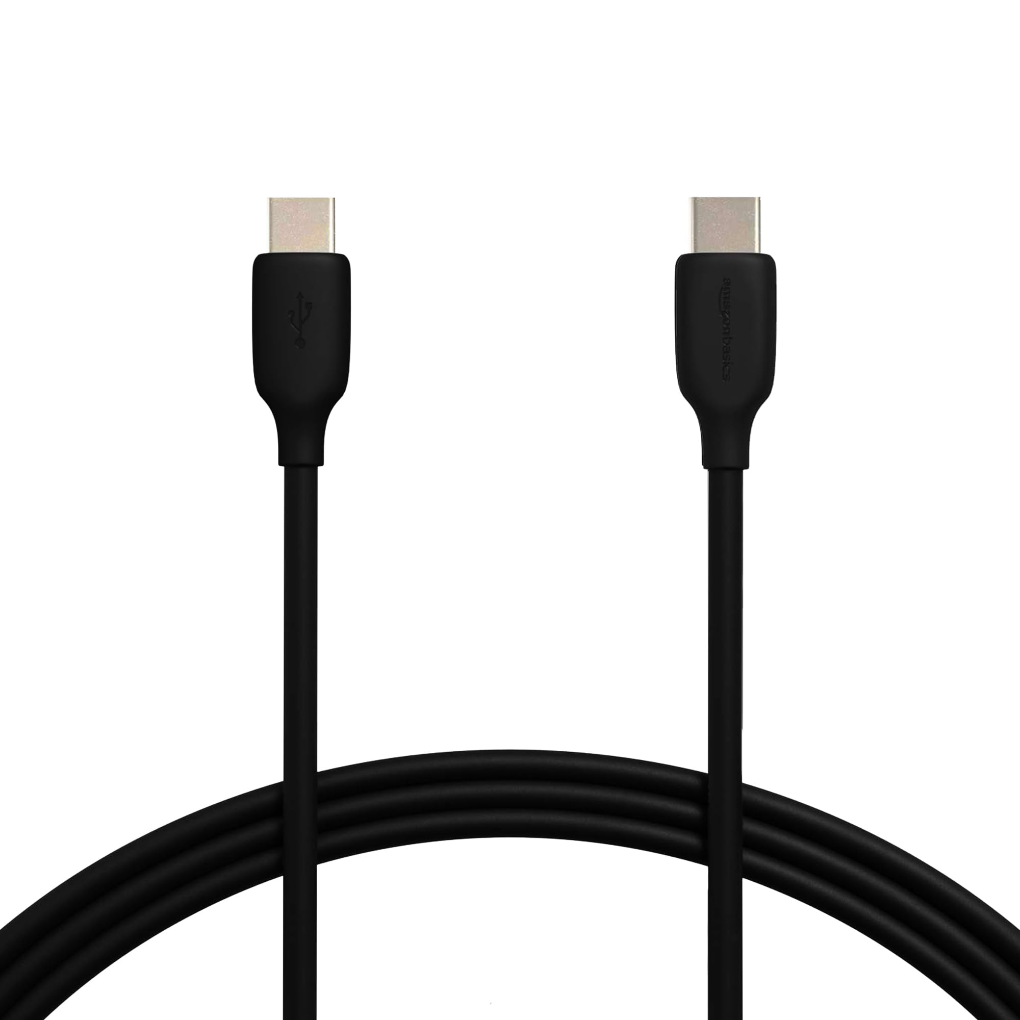 Amazon Basics USB-C to USB-C 2.0 Fast Charger Cable, 480Mbps Speed, USB-IF Certified, for Apple iPhone 15, iPad, Samsung Galaxy, Tablets, Laptops, 6 Foot, Black