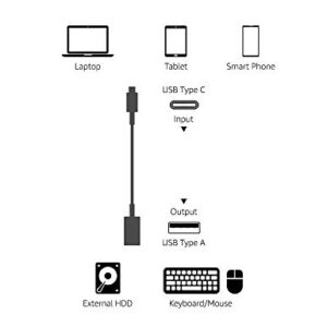 Amazon Basics USB-C3.1 Gen1 to USB-A Adapter with Data Transfer up to 5Gbps (USB-IF Certified) - Black