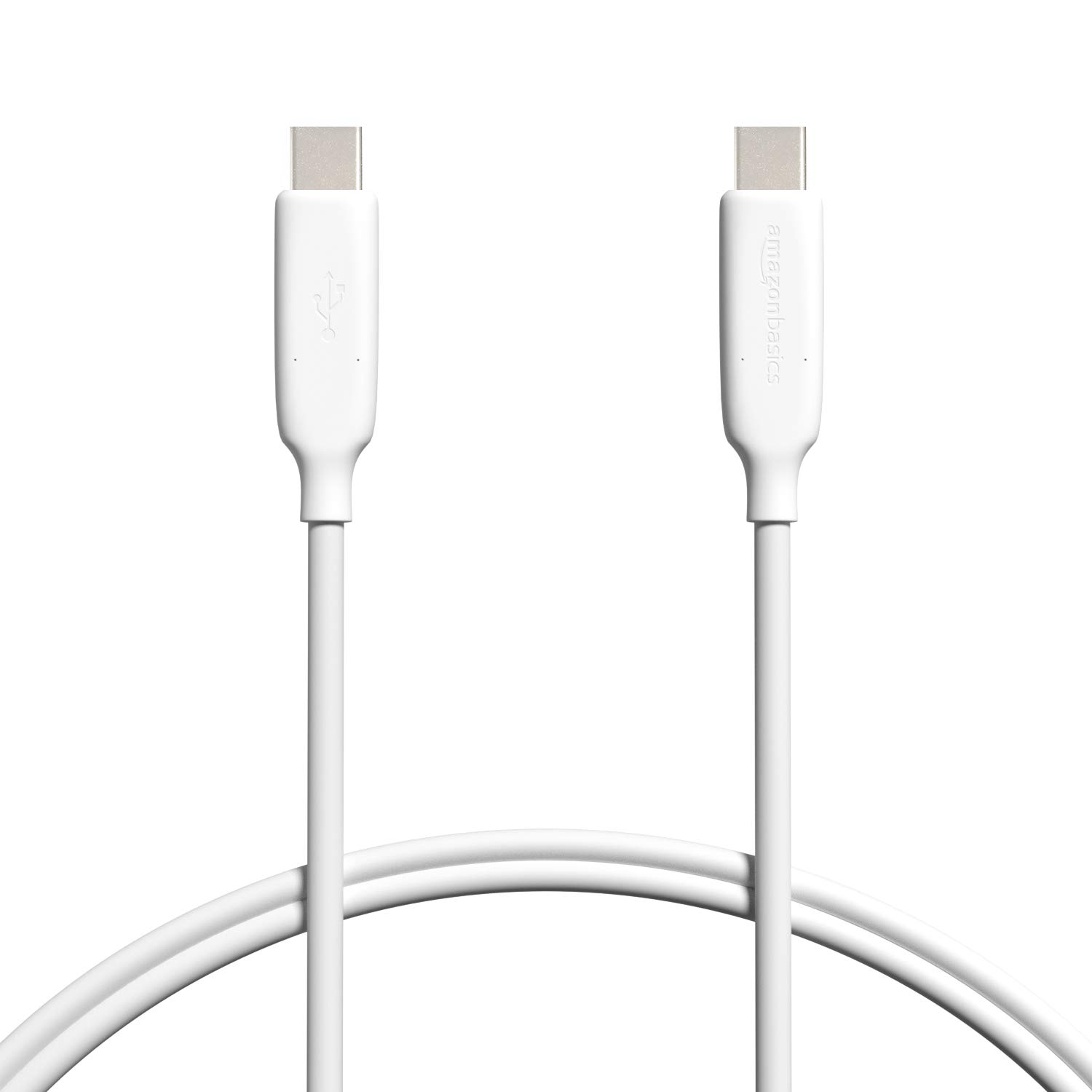 Amazon Basics Fast Charging 60W USB-C3.1 Gen1 to USB-C Cable - 3-Foot, White