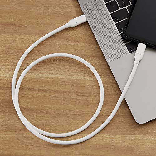 Amazon Basics Fast Charging 60W USB-C3.1 Gen1 to USB-C Cable - 3-Foot, White