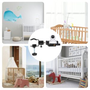 Baby Camera Monitor Mount Bracket, 360 Degrees Rotatable Adjustable Holder Flexible Camera Stand for Crib Nursery