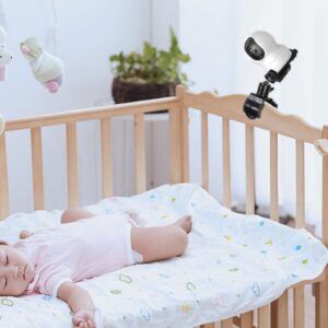 Baby Camera Monitor Mount Bracket, 360 Degrees Rotatable Adjustable Holder Flexible Camera Stand for Crib Nursery