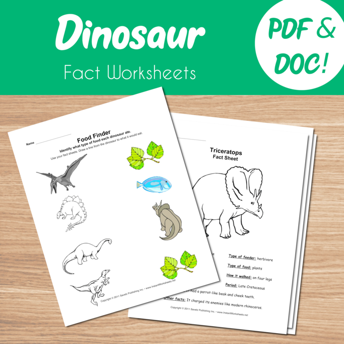 Dinosaur Worksheets