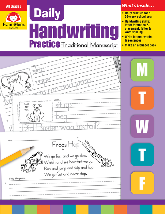 Daily Handwriting Practice: Traditional Manuscript, Grades K-6 - Teacher's Edition, E-Book