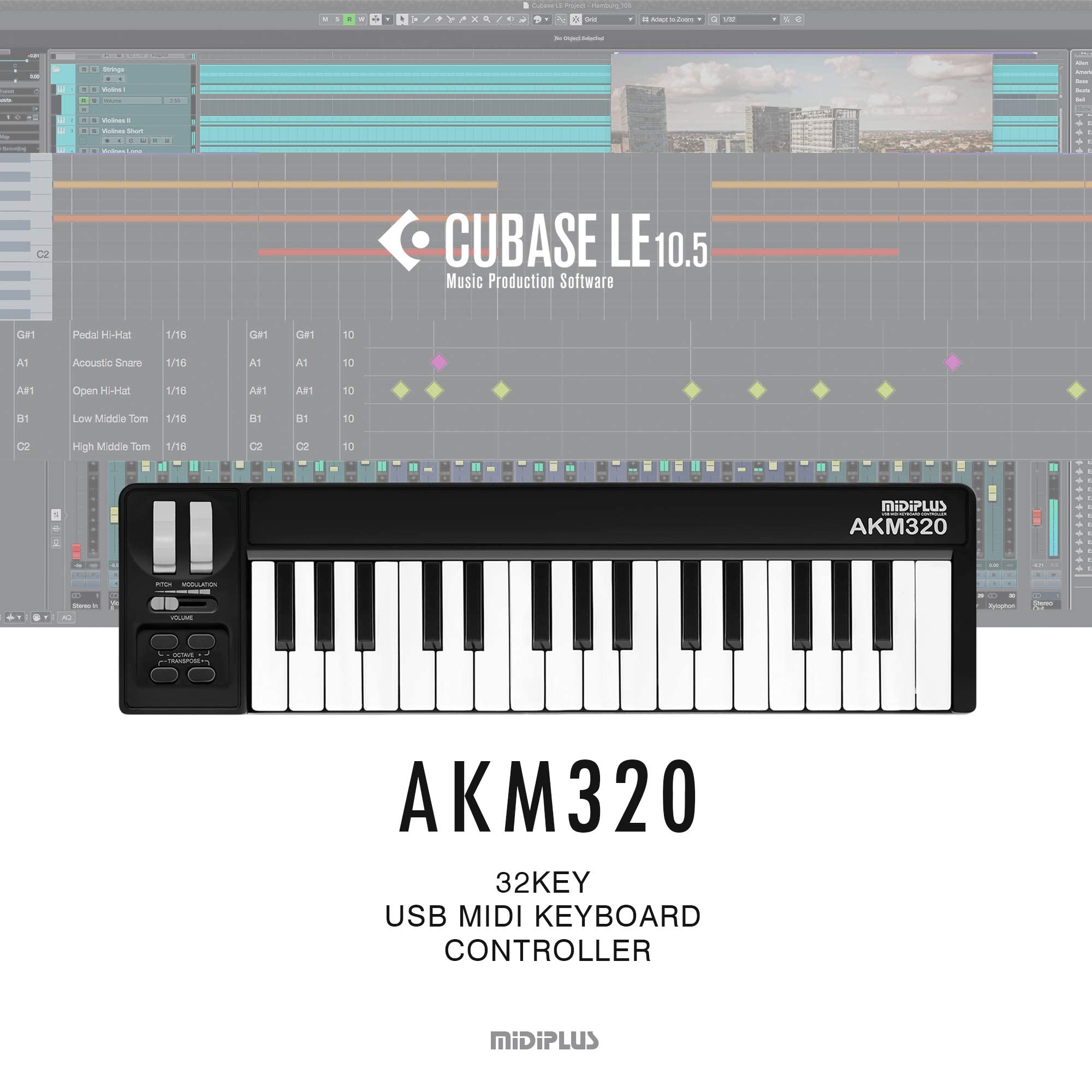 AKM320 MIDI Keyboard Controller with Cubase LE