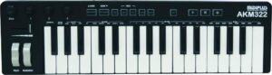 akm322 32-key midi keyboard controller with cubase le