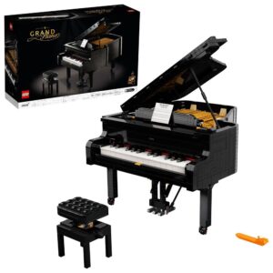 lego ideas grand piano 21323 model building set for adults, collectible home décor kit, gift for music lovers with motor and power functions