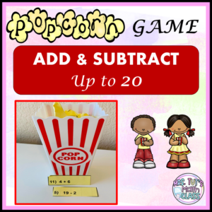 popcorn game add & subtract up to 20