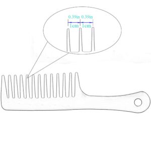 Wide Tooth Comb for Curly Hair,Long Hair,Wet Hair,Detangling Comb Large(cyan)