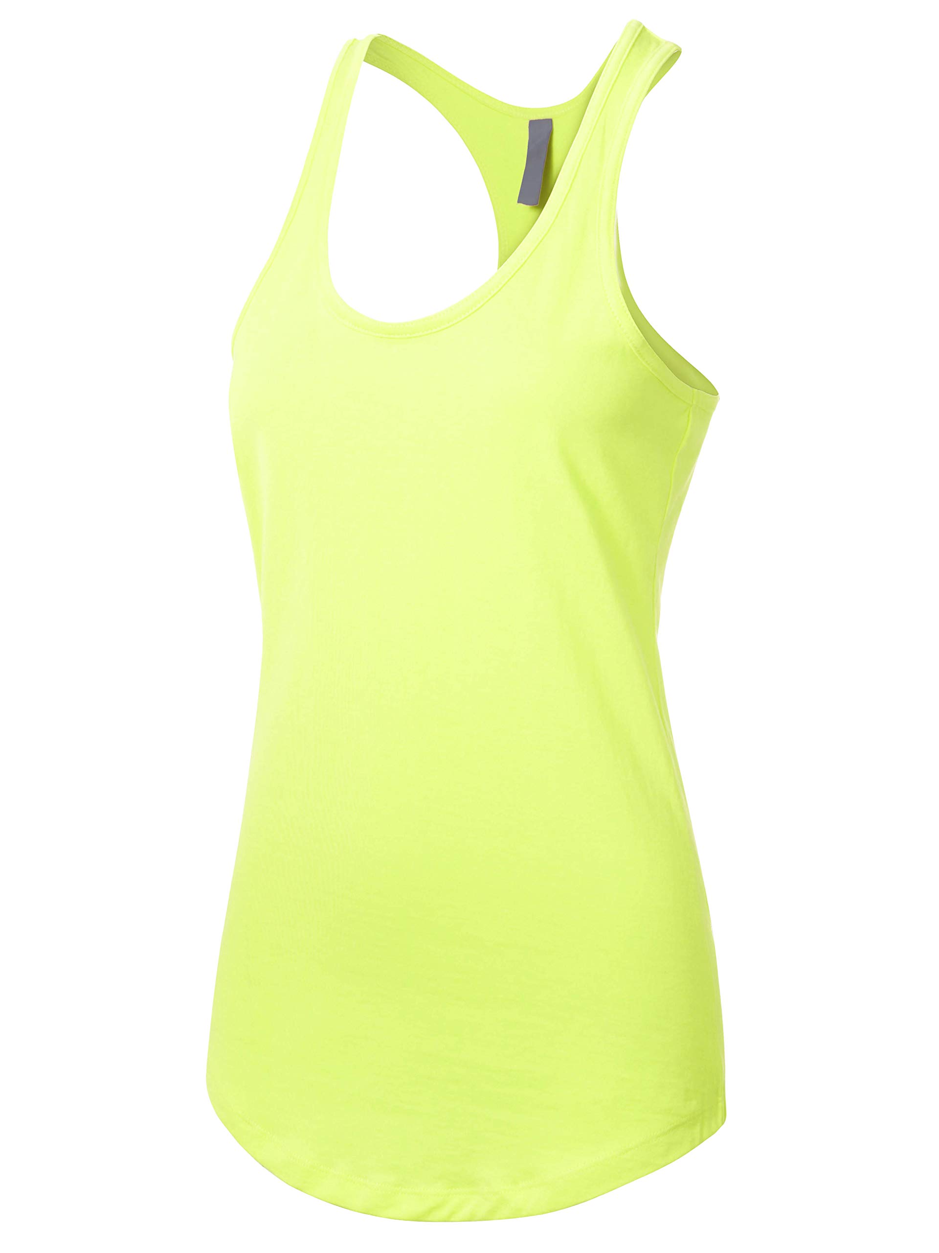 Womens Active Racerback Tank Top Soft Casual Sleeveless Workout Gym Yoga Tee Shirt Jersey (Small, 3hcb01_Cucumber)