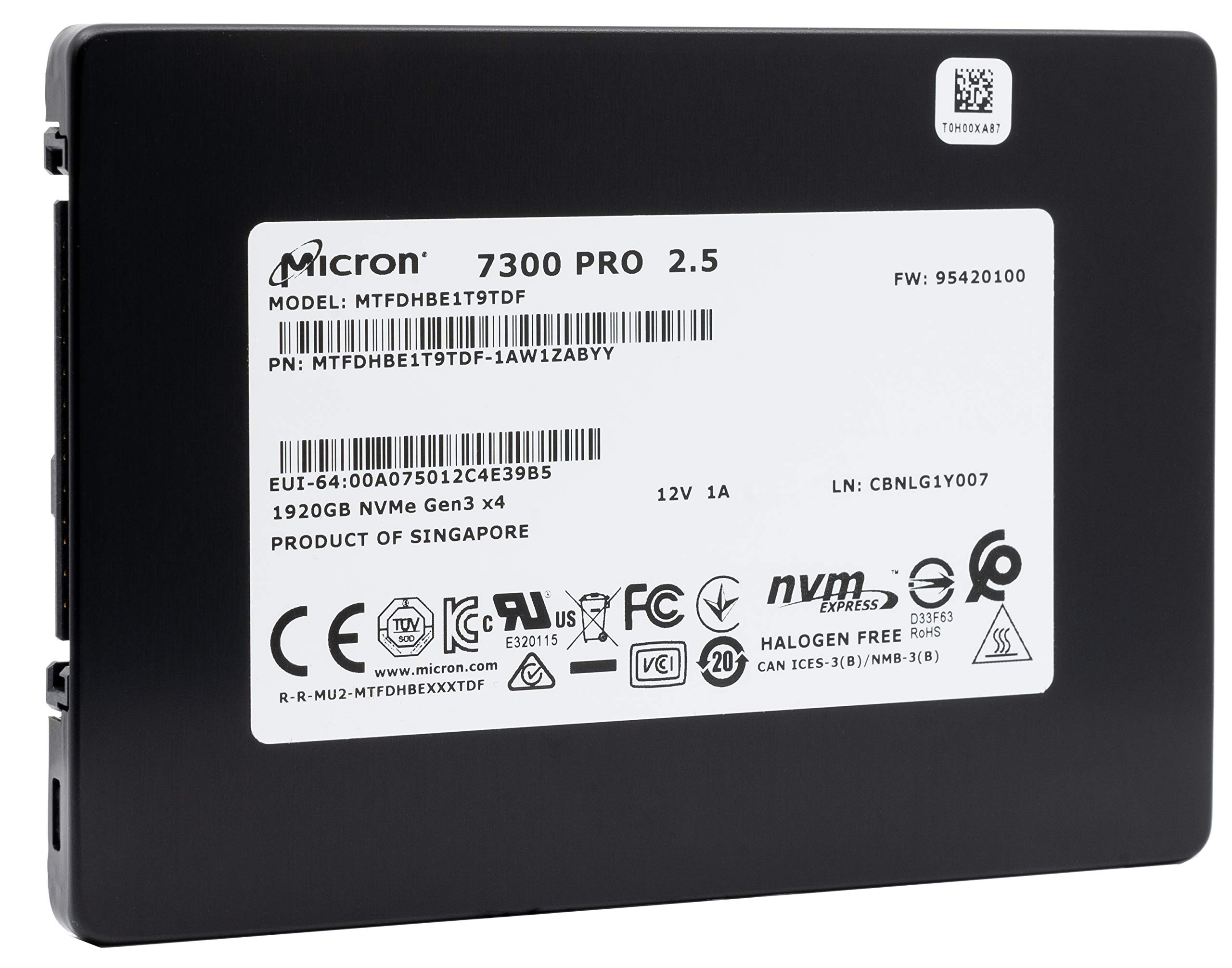 Micron 7300 PRO Series MTFDHBE1T9TDF-1AW1ZABYY 1.92TB 2.5 inch Solid State Drive