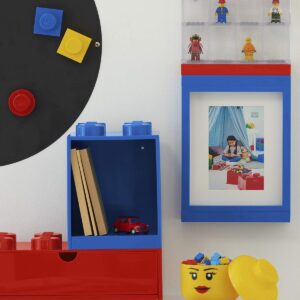 Room Copenhagen Lego Brick Set with 4-Stud and 8-Stud Box Shelves, Red