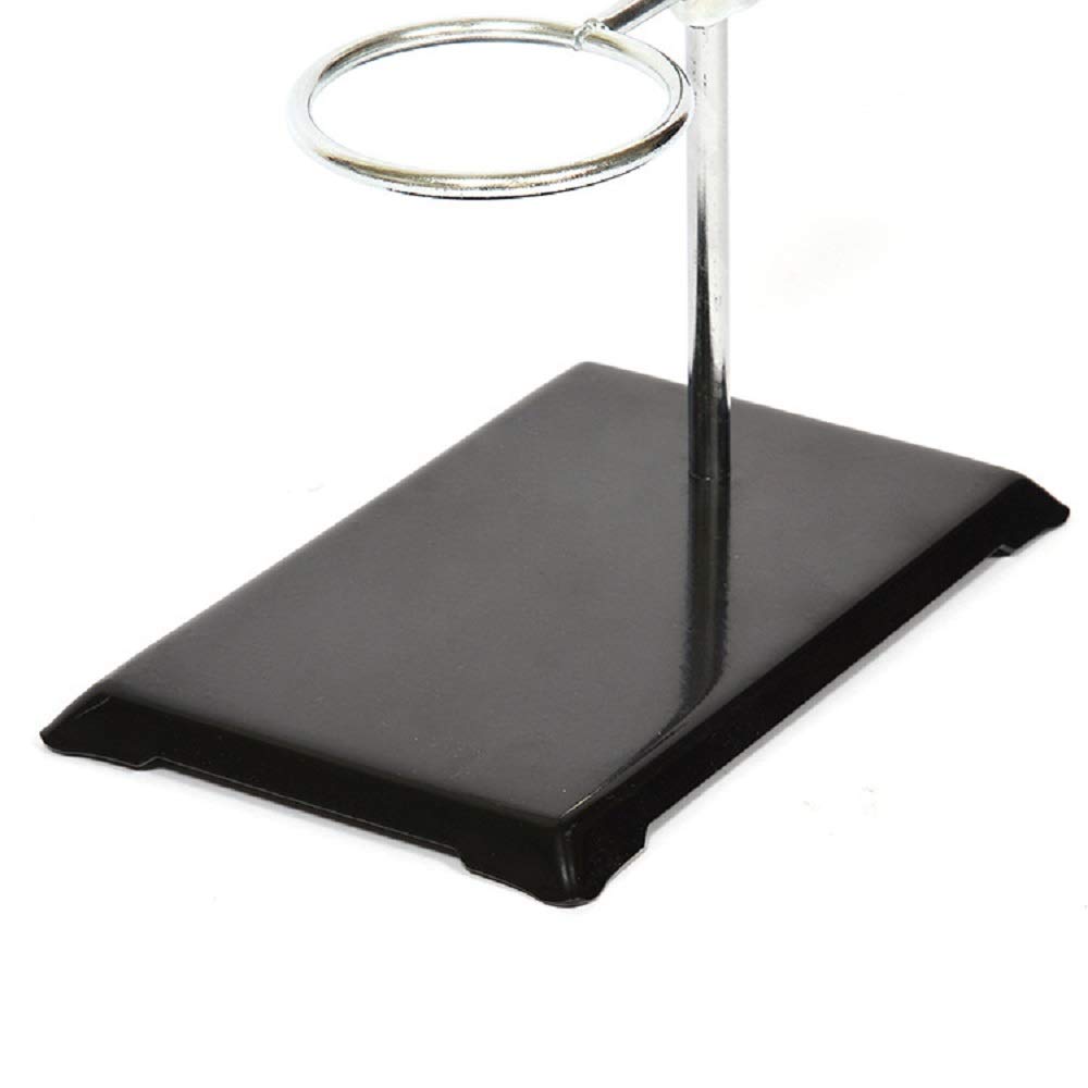 LabZhang Chemistry Laboratory Stand Set, with Support Stand (8.3"x5.5"), 2 Retort Rings (Dia. 2.2"/2.6"), Rod (Length 19.7") and Flask Clamp